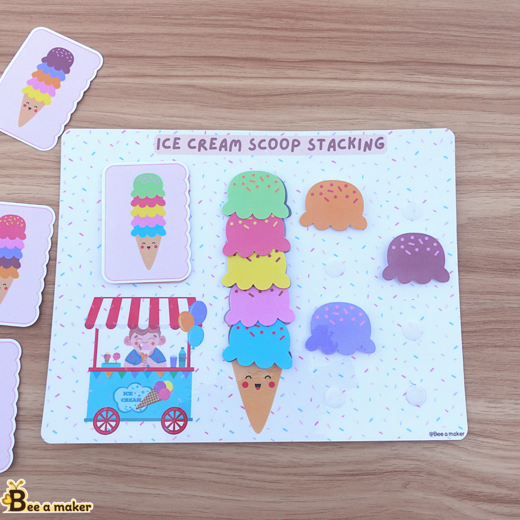 Ice Cream Scoop Stacking Pattern PDF - bee.a.maker