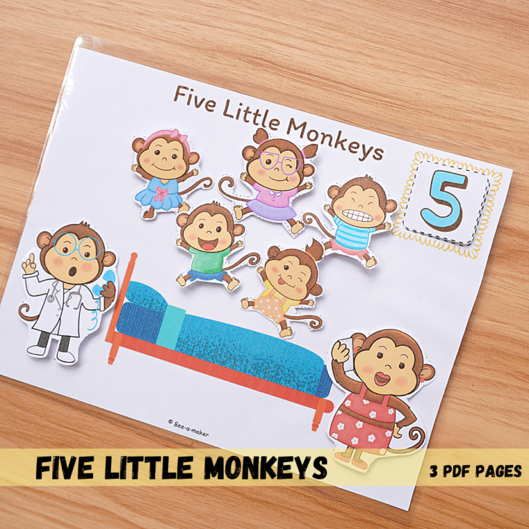 Five little monkeys- pdf - bee.a.maker