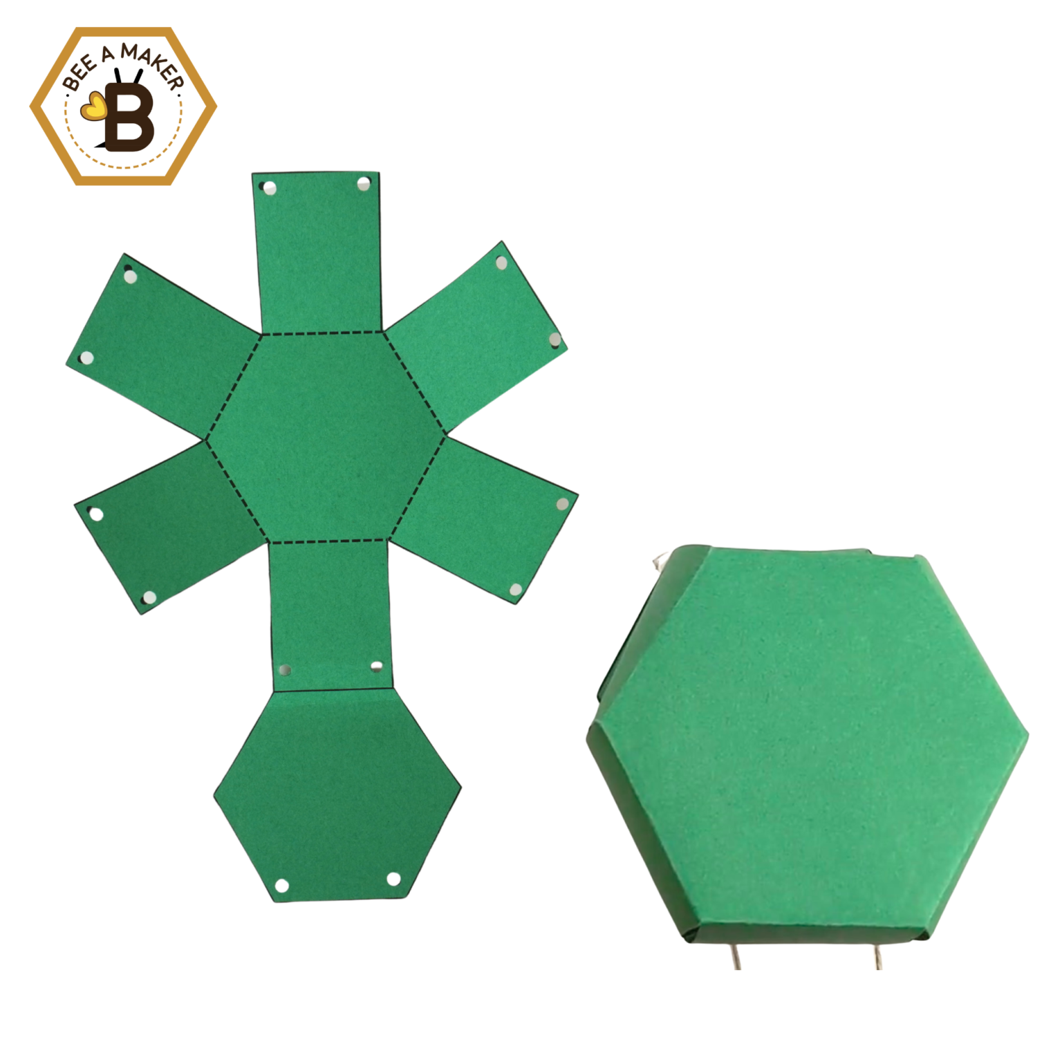 Pull up Net of 3d Shapes- PDF - bee.a.maker