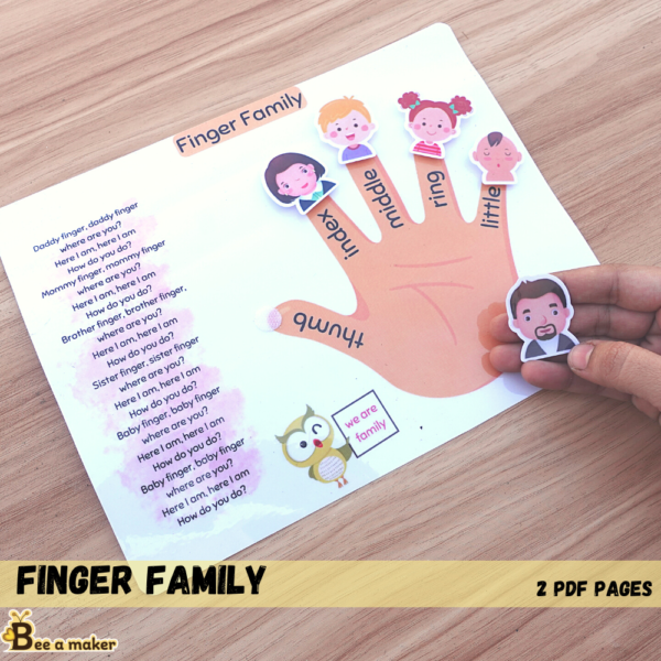 Finger family interactive rhyme - bee.a.maker