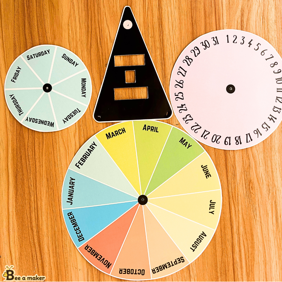 Perpetual calendar printable for classroom or homeschooling - bee.a.maker