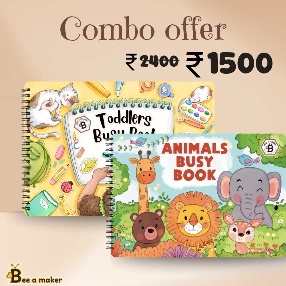 Combo of Animal busy book and Toddler busy book - bee.a.maker