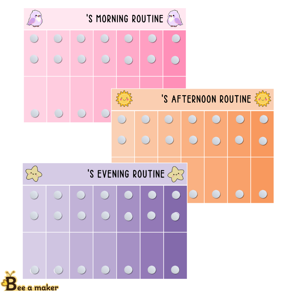 Daily routine chart pdf - bee.a.maker