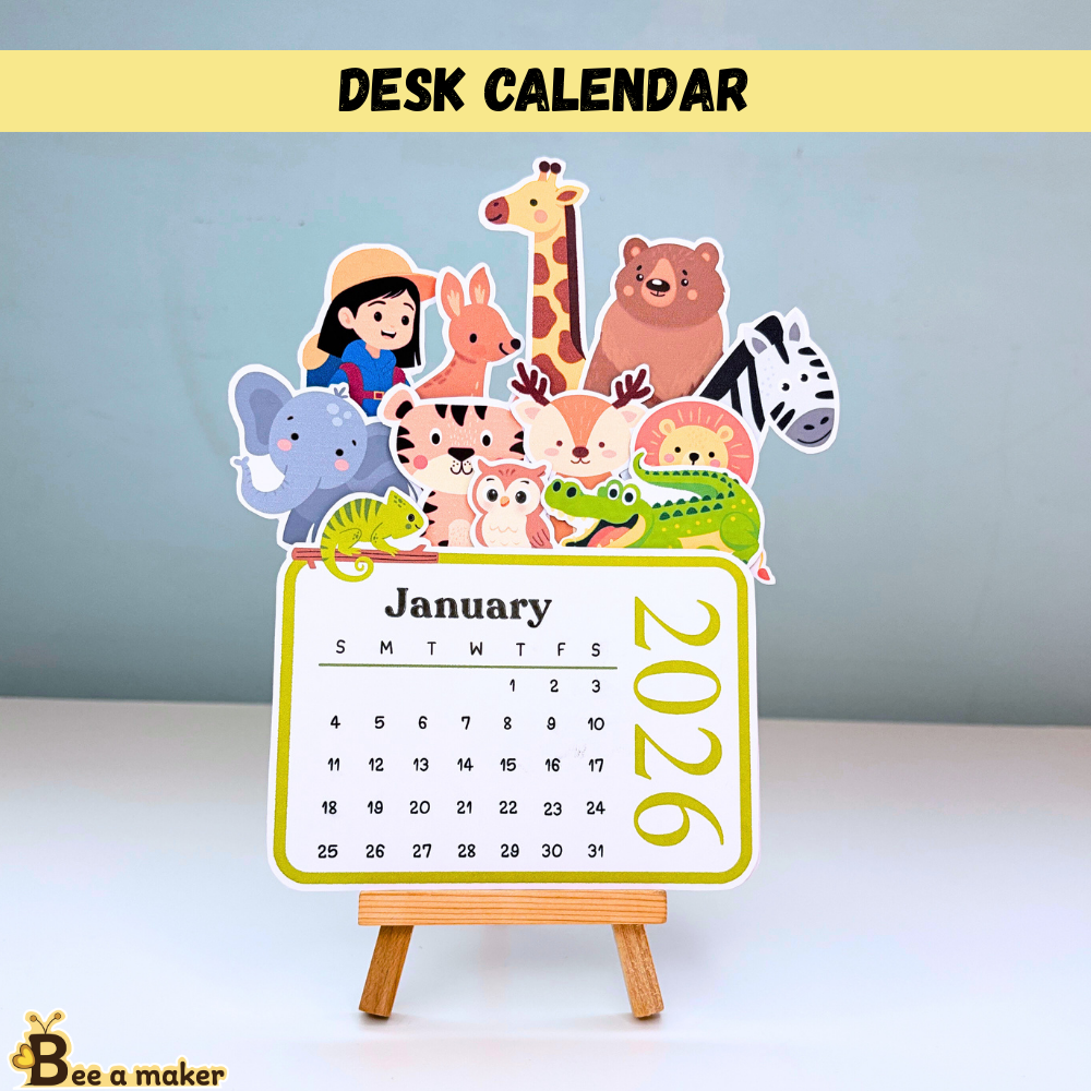 Animal Desk Calendar - bee.a.maker