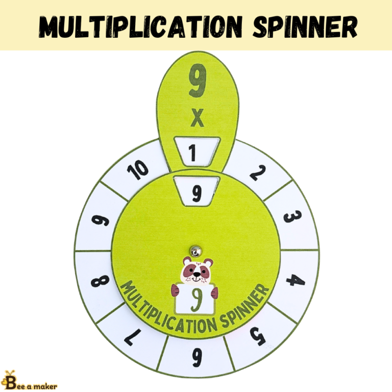 Multiplication Spinner Printable | Math Facts Practice 1–10 ...